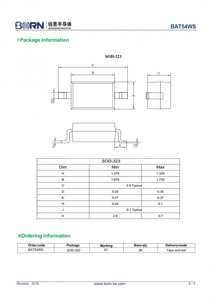 BAT54WS datasheet page 4