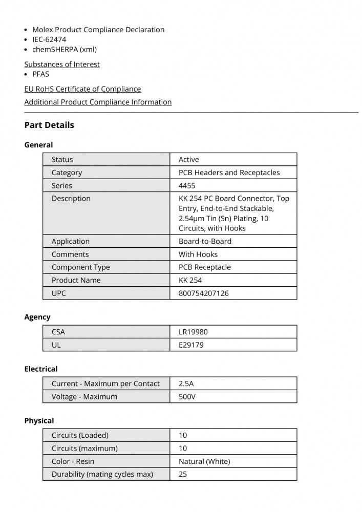 MOLEX 22022105 product drawing page 2