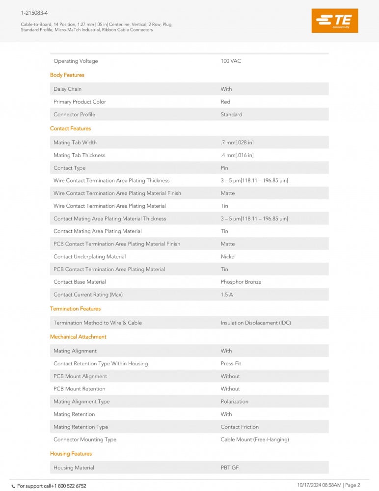 TE Connectivity 1-215083-4 technical document page 2