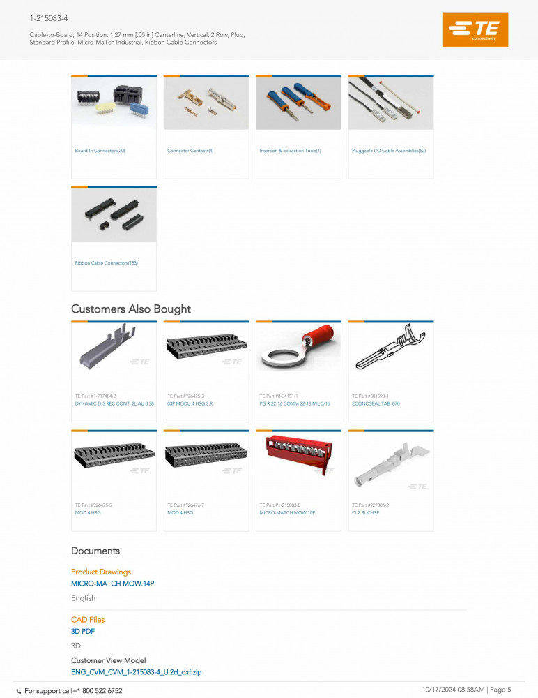 TE Connectivity 1-215083-4 technical document page 5