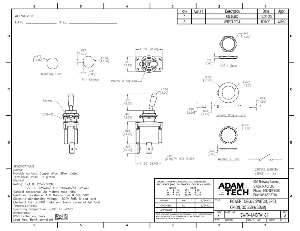 SW-T4-1A-E-TA1-01 technical document image