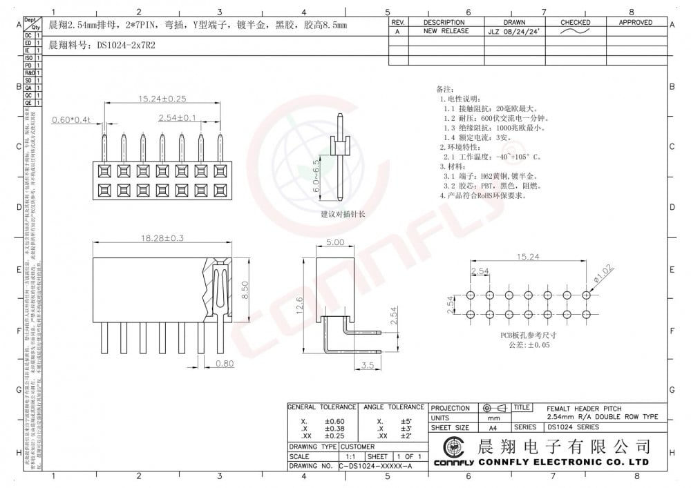 DS1024-2x7R2 technical drawing preview