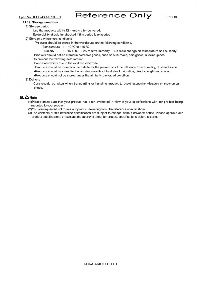 DLW5BTM102SQ2L reference specification page 10