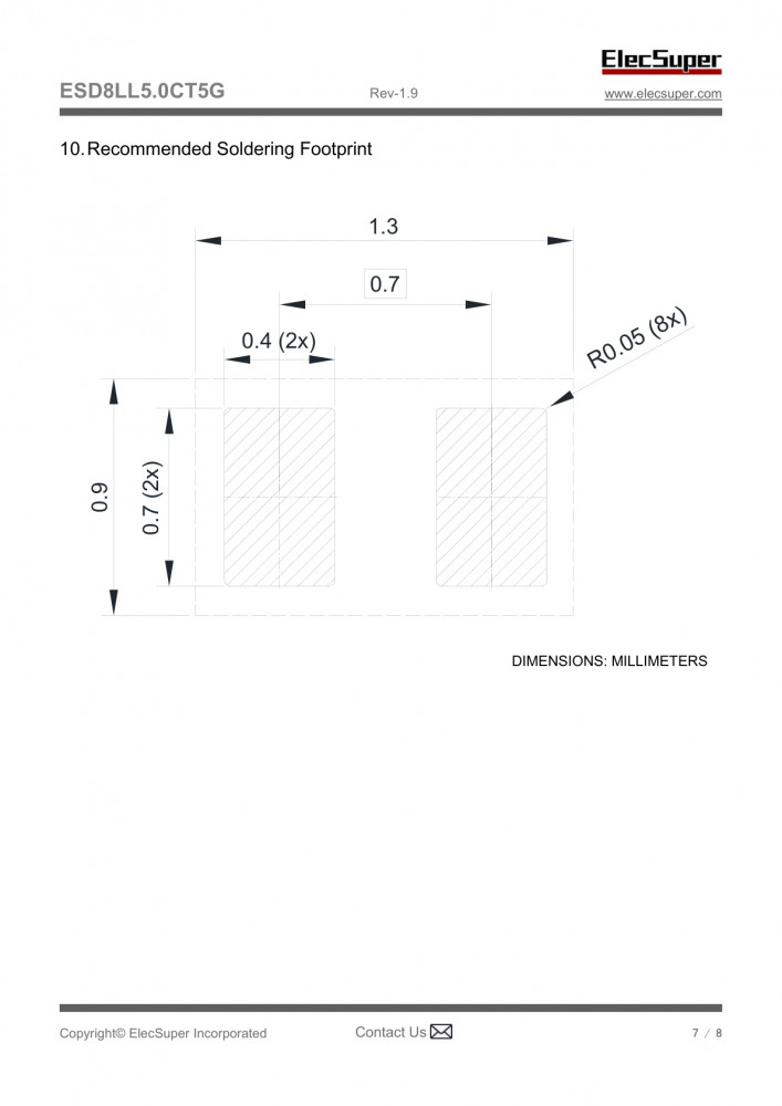 ESD8LL5.0CT5G datasheet page 7