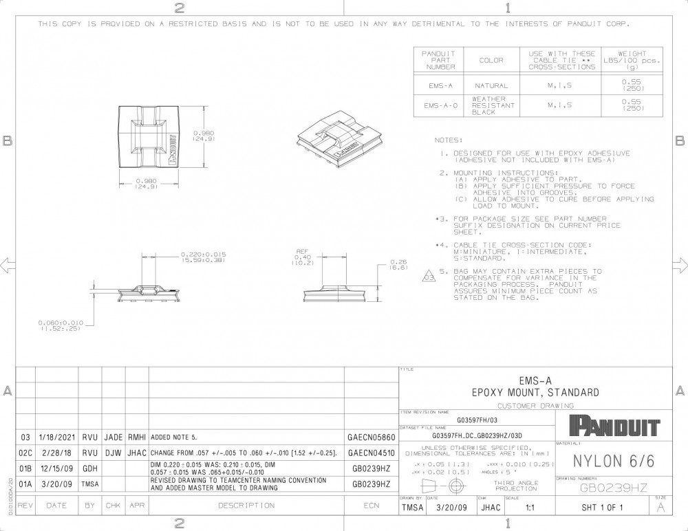 Reference product drawing image supplied with the source material