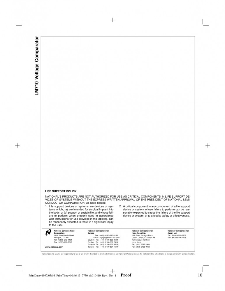 LM710 datasheet page 10