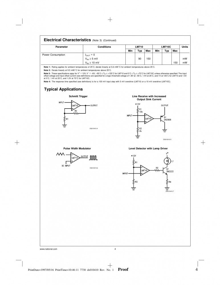 LM710 datasheet page 4