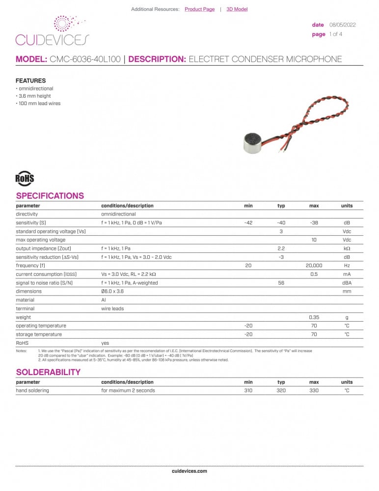 CMC-6036-40L100 datasheet page 1