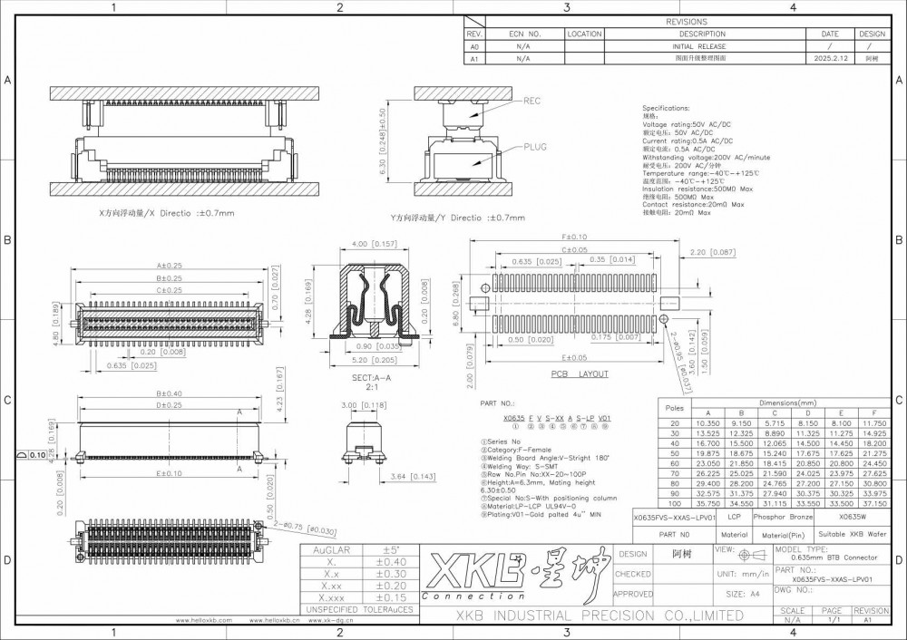 X0635FVS-80AS-LPV01 technical document preview