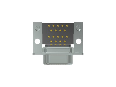 D-SUB Dual Port • Dual port 9-pos. / 9-pos. • Dual port plug upper / Socket bottom • Solder pin angled .750