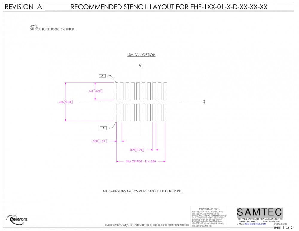 EHF-125-01-L-D technical drawing page 2