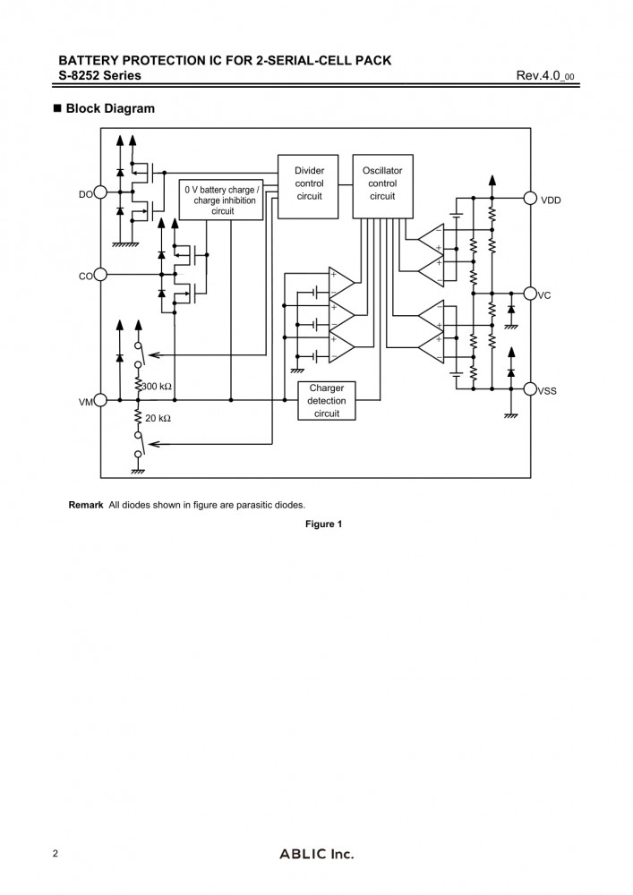 S-8252 series datasheet page 2