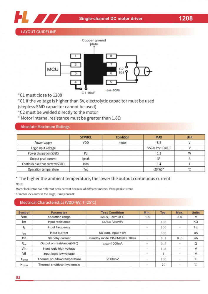 HL 1208 datasheet page 4
