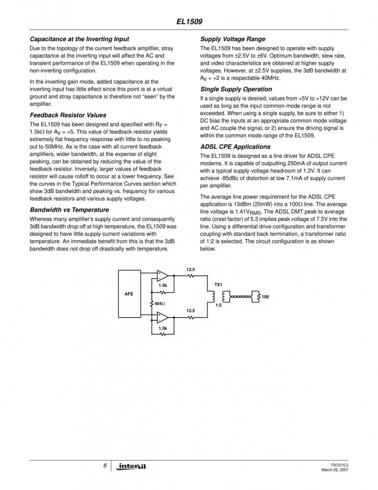 EL1509 datasheet page 8