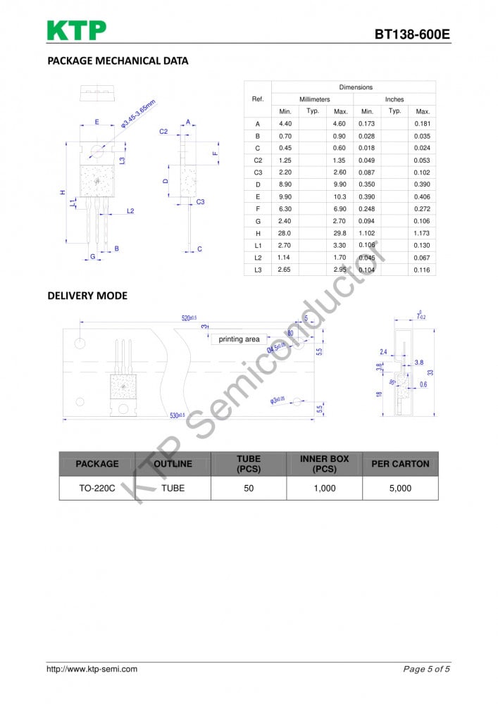 BT138-600E datasheet page 5