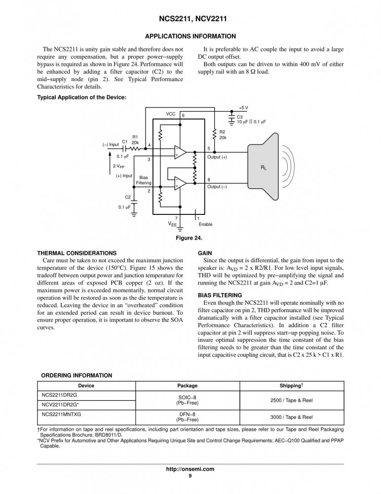 NCS2211DR2G datasheet page 9