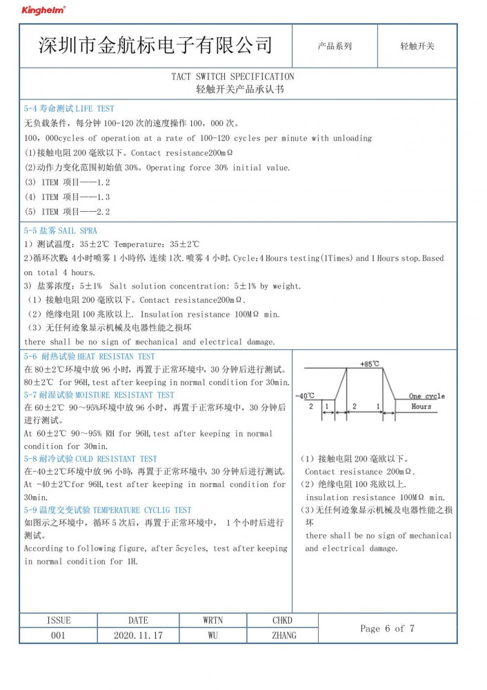 KH-6X6X9H-Z2J approval sheet page 6