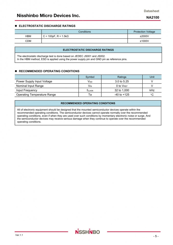 NA2100 datasheet page 5