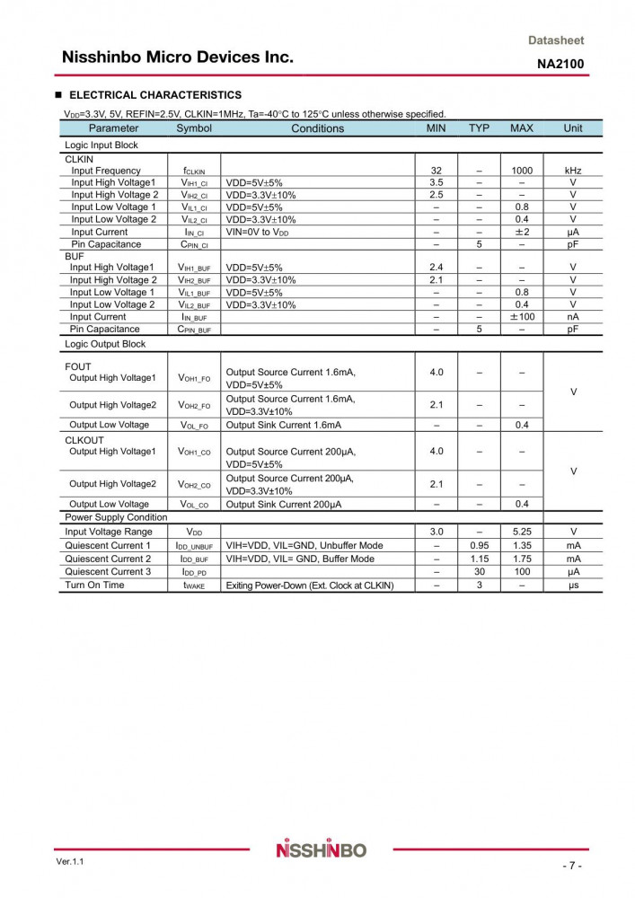 NA2100 datasheet page 7