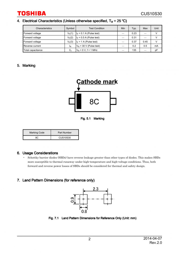 CUS10S30 datasheet page 2