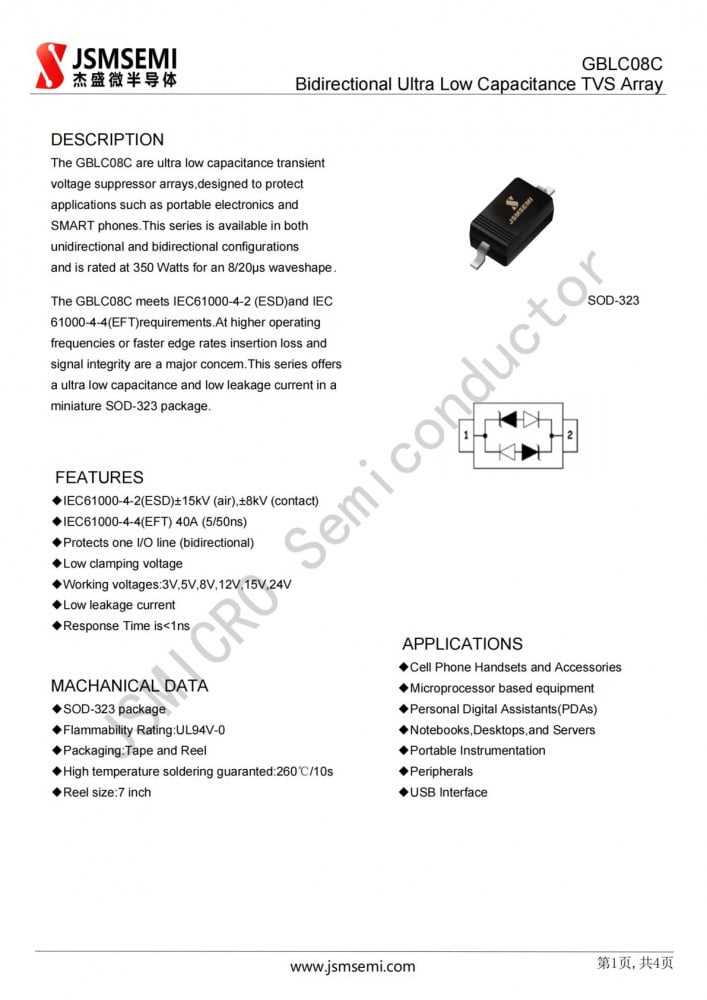 GBLC08C datasheet page 1