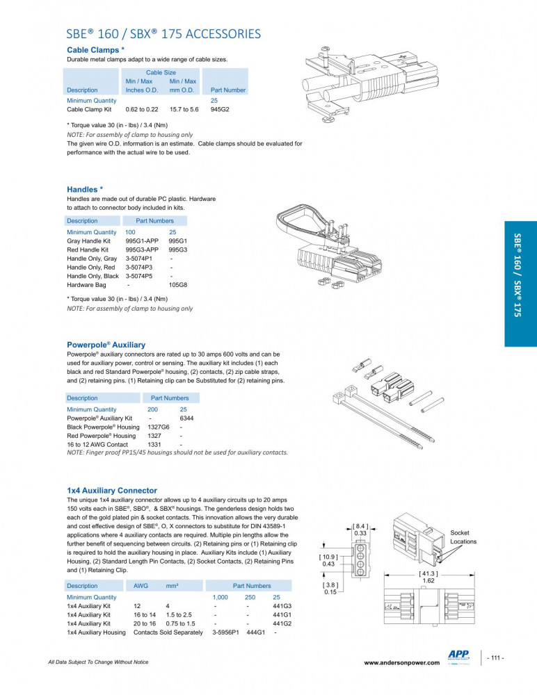 Anderson Power SBE 160 datasheet page 4