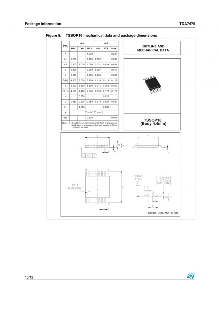 TDA7479ADTR datasheet page 10