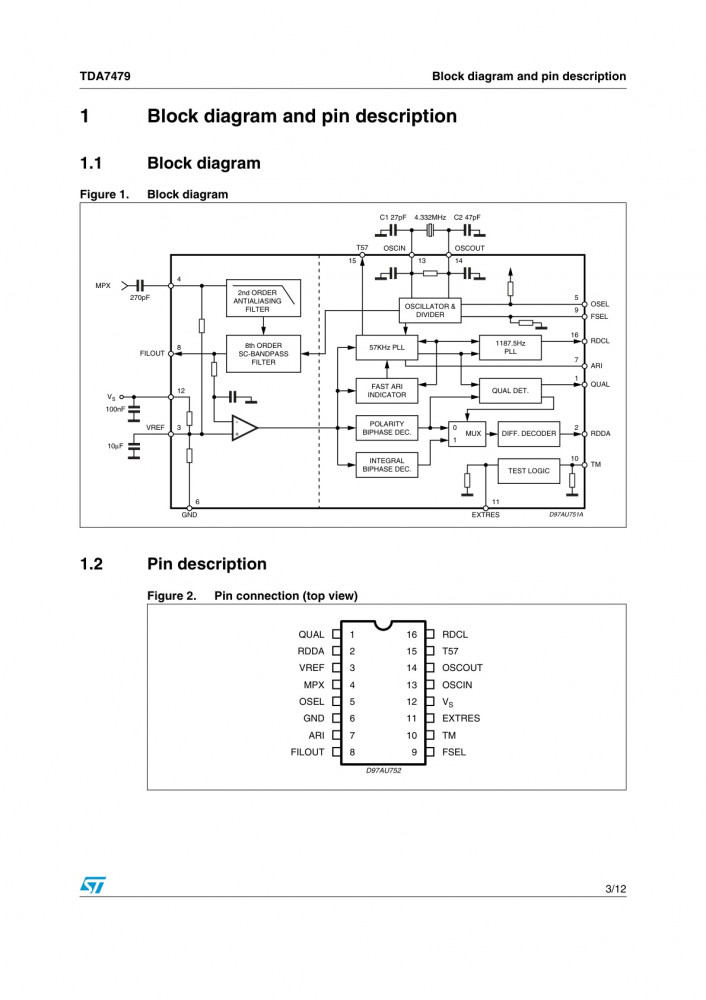 TDA7479ADTR datasheet page 3