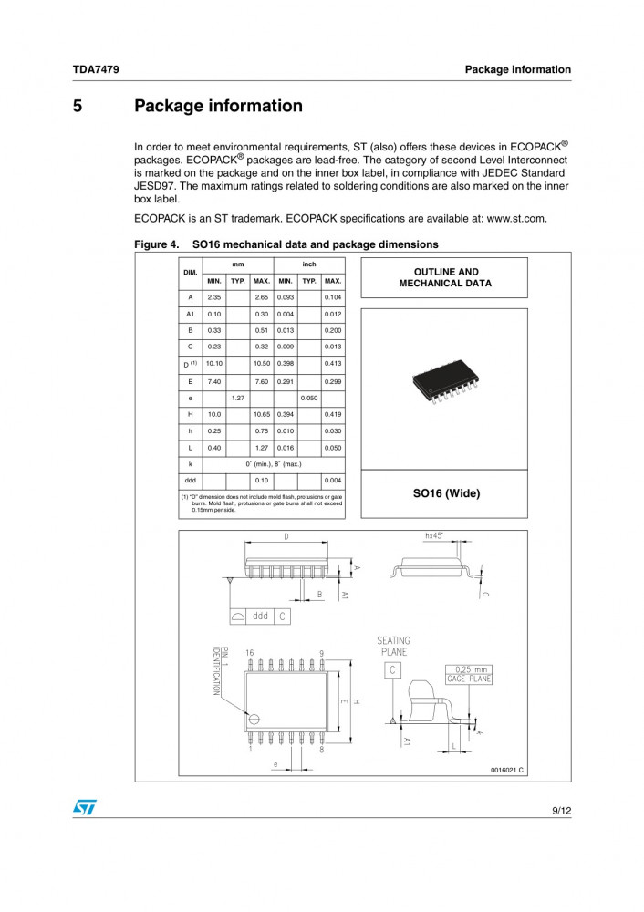 TDA7479ADTR datasheet page 9