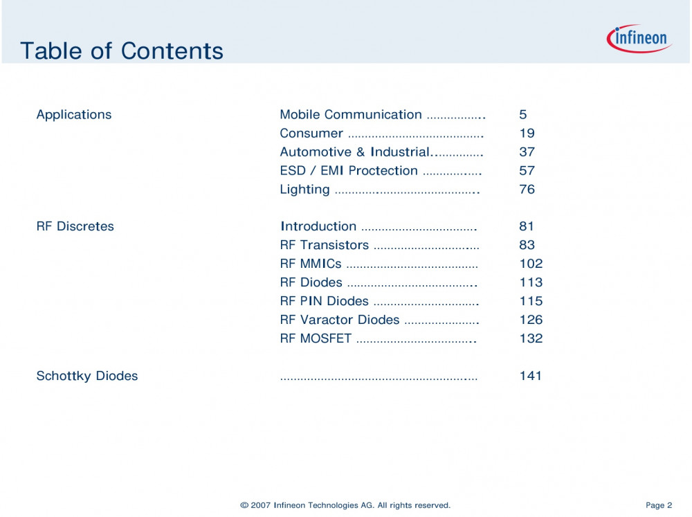 Infineon product guide page 2