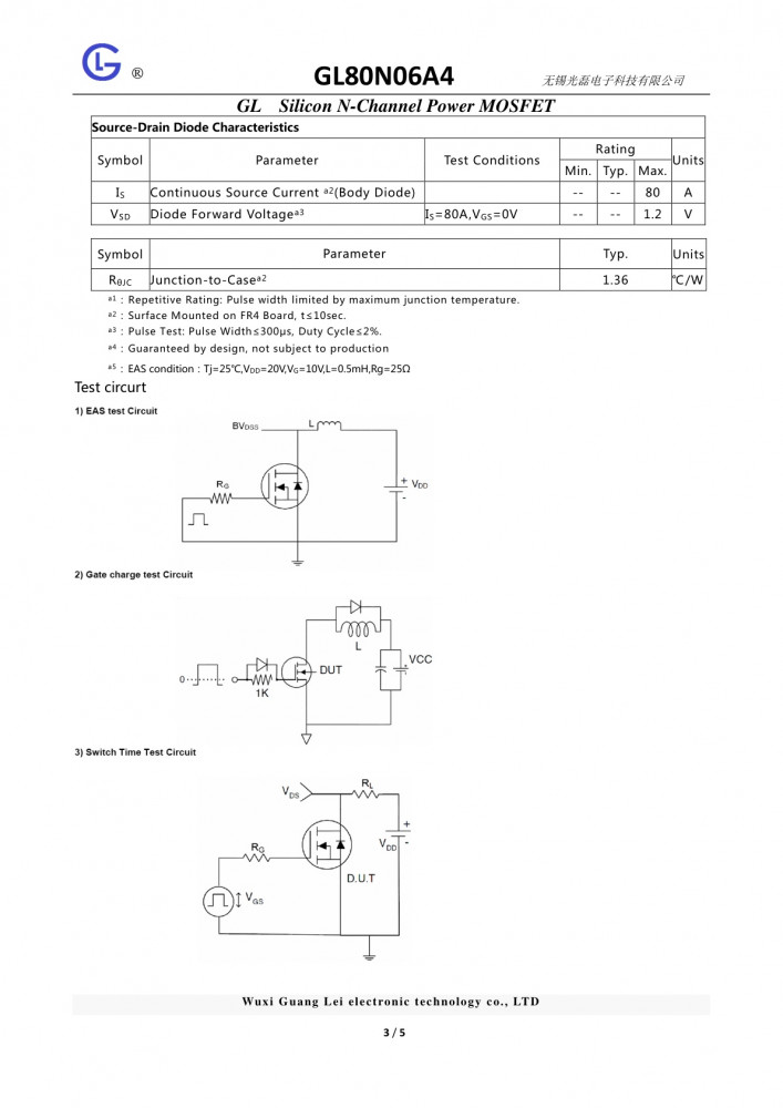 GL80N06A4 datasheet page 3