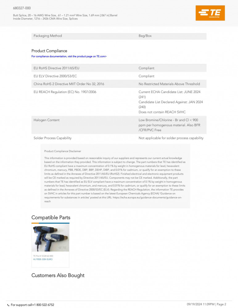TE Connectivity D-609-07 document page 2