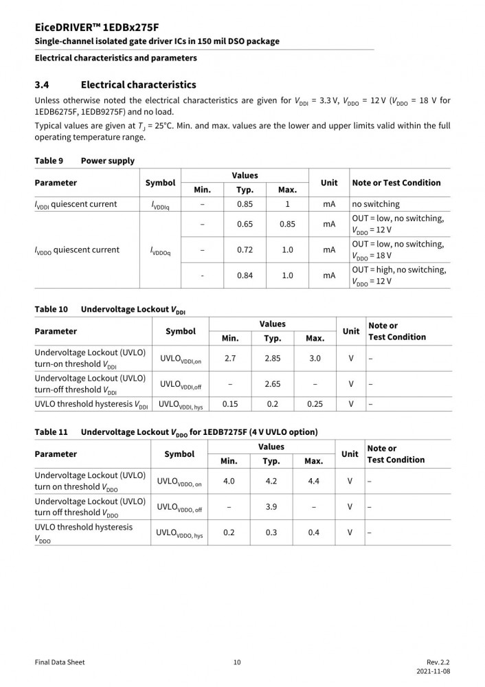 Infineon 1EDB8275F datasheet page 10
