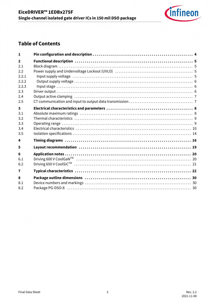 Infineon 1EDB8275F datasheet page 3