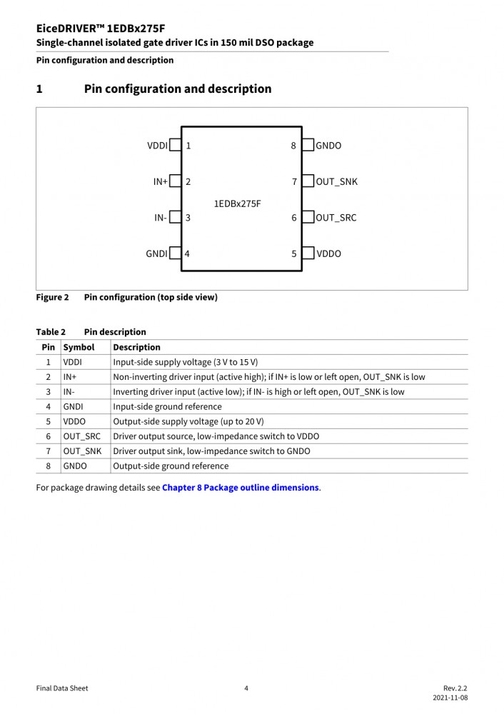 Infineon 1EDB8275F datasheet page 4