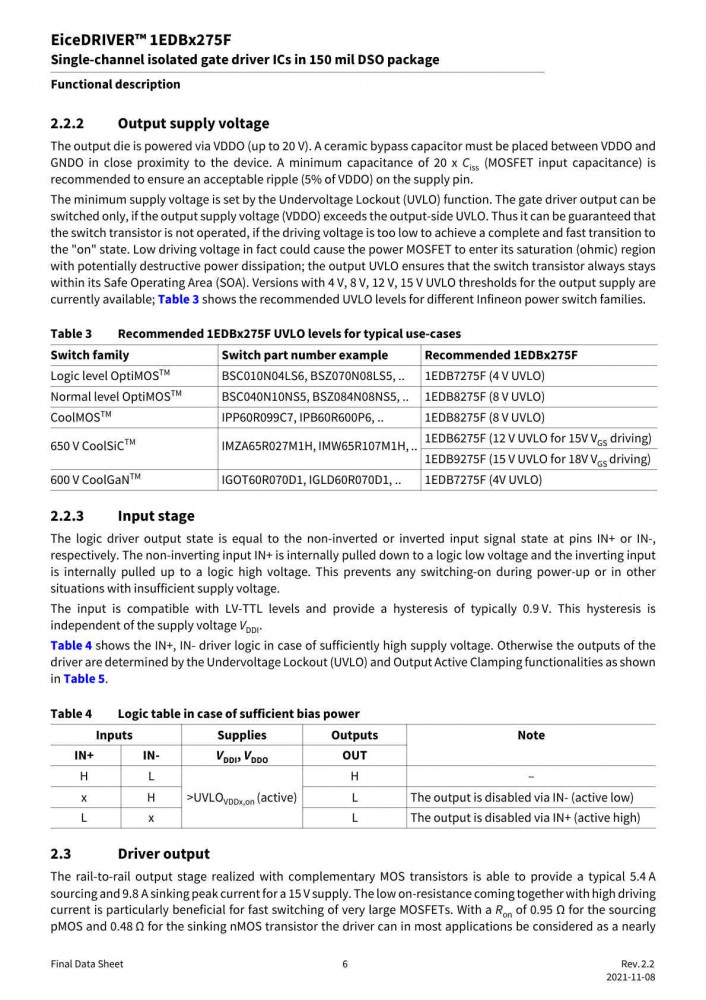 Infineon 1EDB8275F datasheet page 6