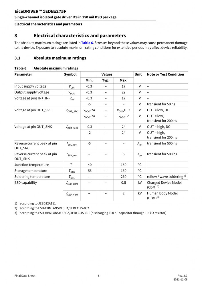 Infineon 1EDB8275F datasheet page 8