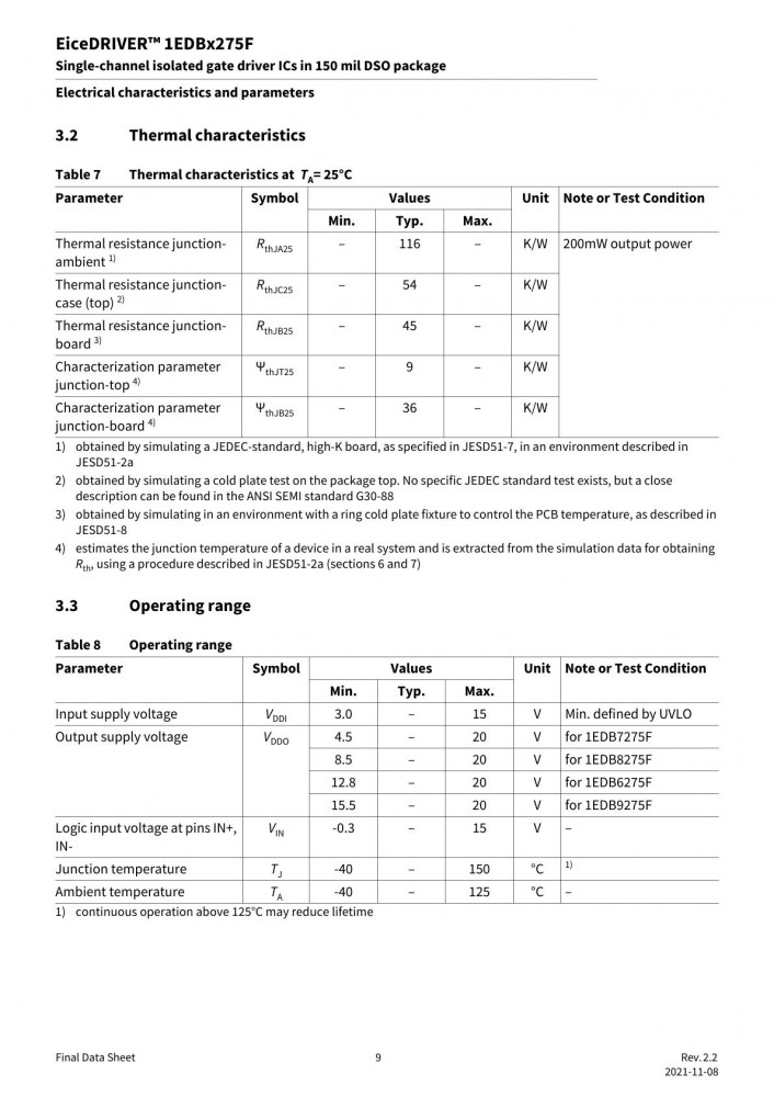 Infineon 1EDB8275F datasheet page 9