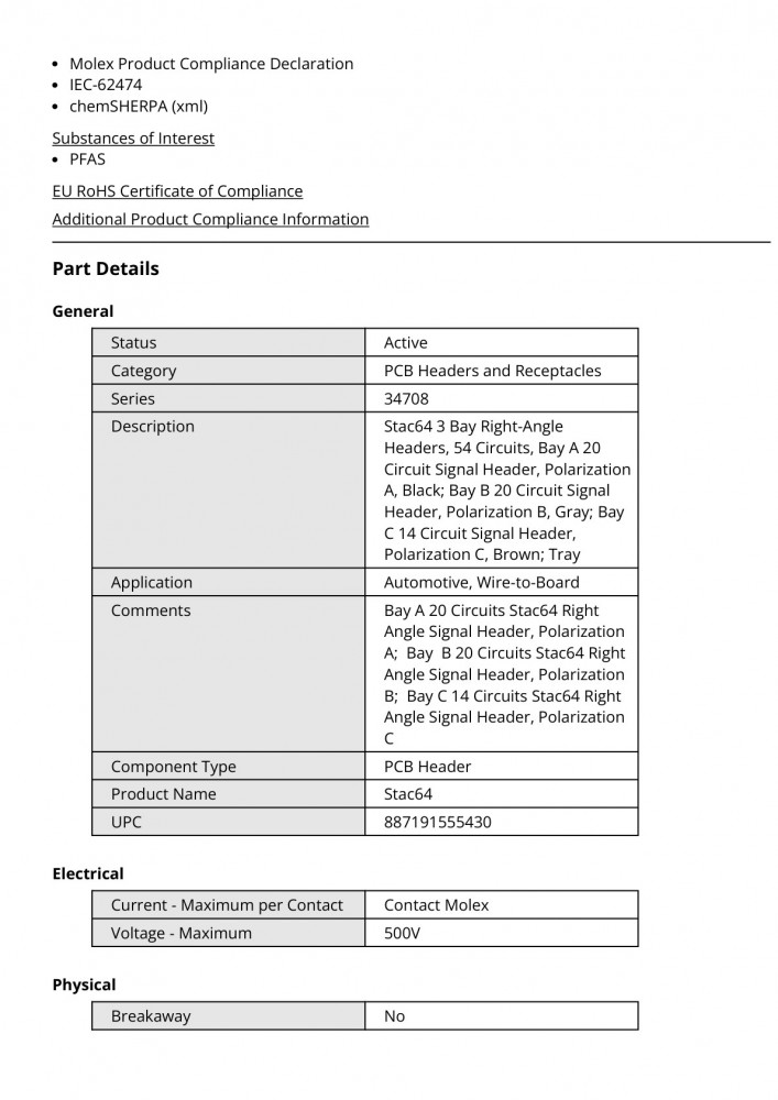 MOLEX 347083002 technical drawing preview, page 2