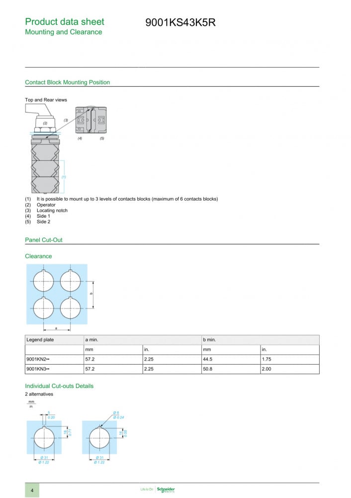9001KS43K5R technical document page 4