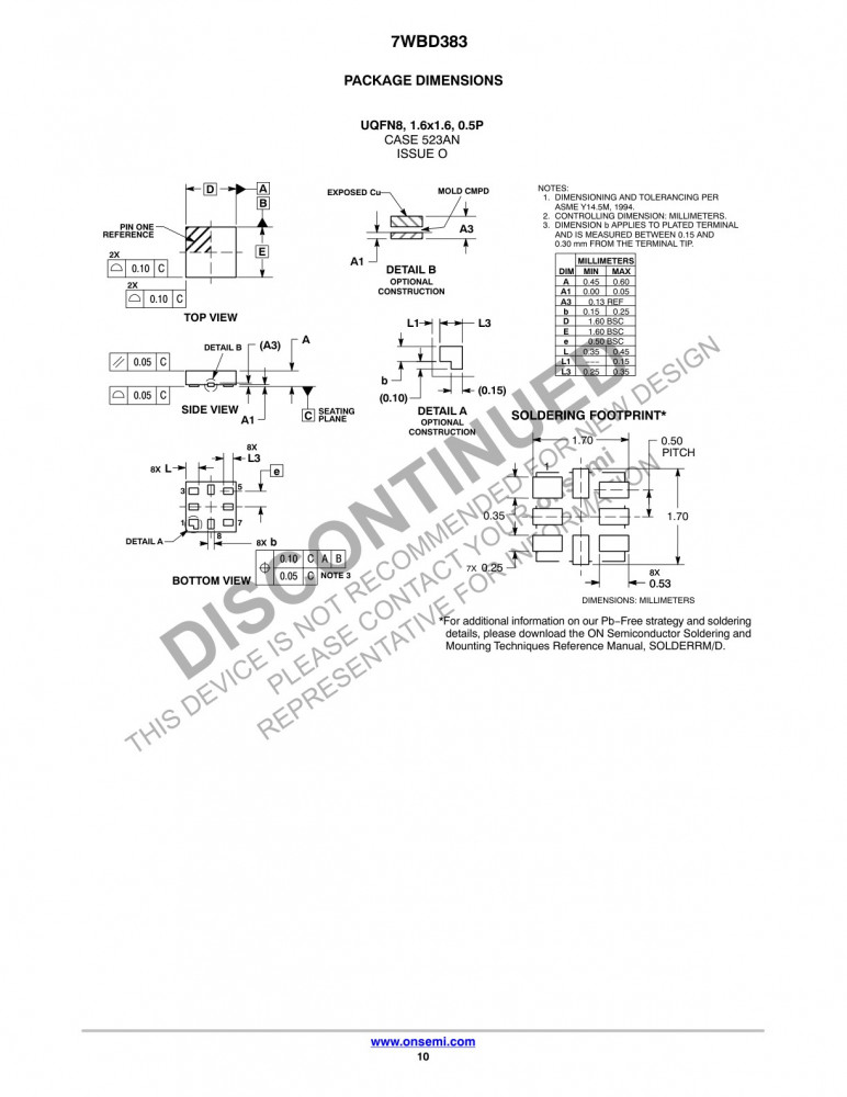 7WBD383 datasheet page 10