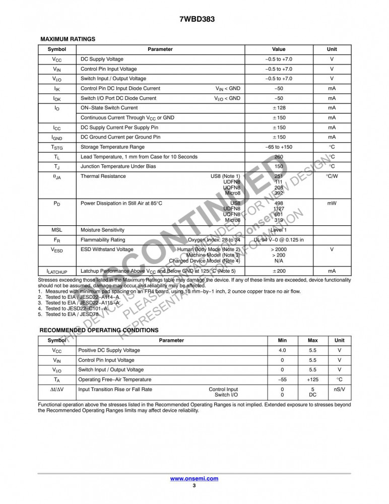 7WBD383 datasheet page 3