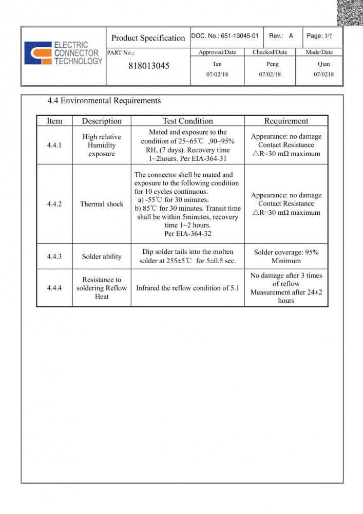 ECT 818013045 specification page 3