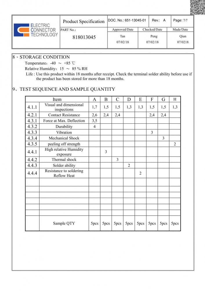 ECT 818013045 specification page 7