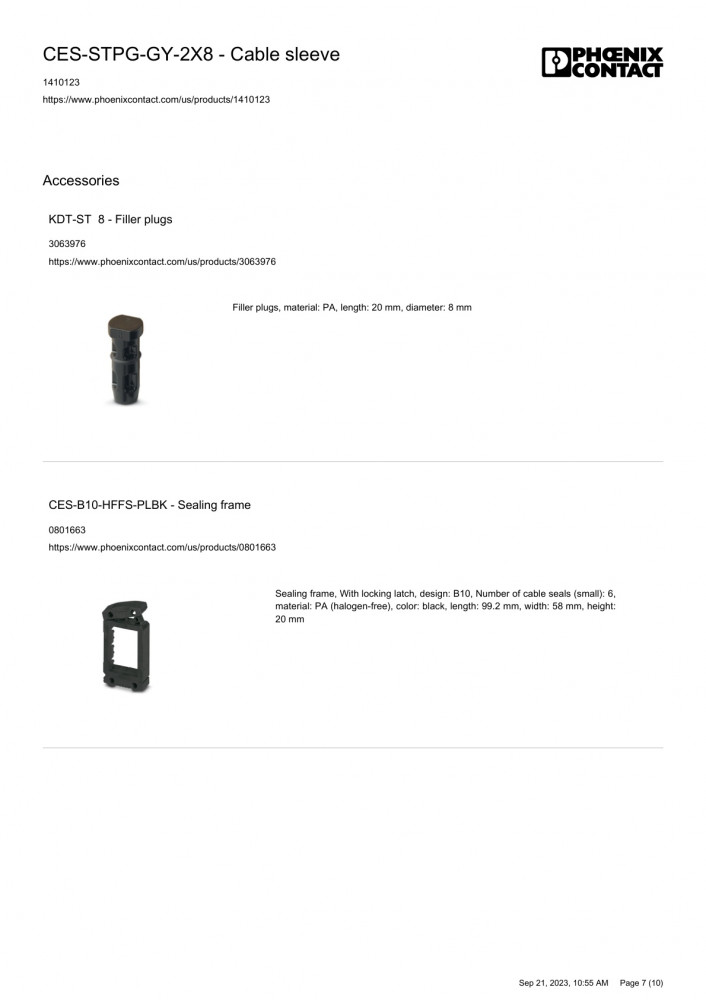 Phoenix Contact 1410123 documentation page 7