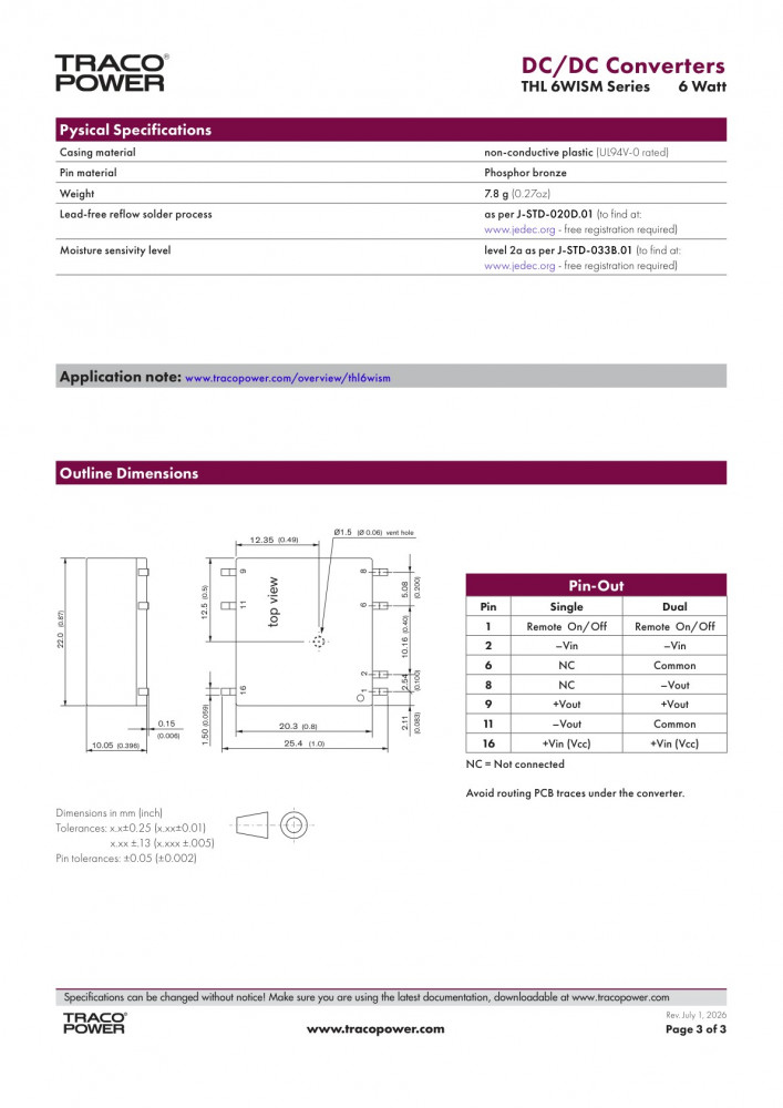 THL 6-4822WISM technical document page 3