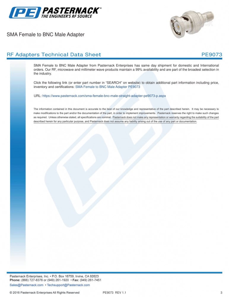 PE9073 datasheet page 3