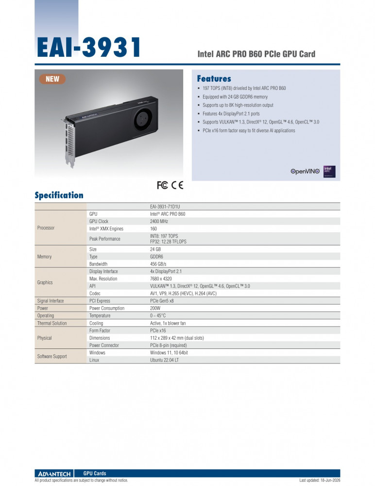 EAI-3931 product document page 1