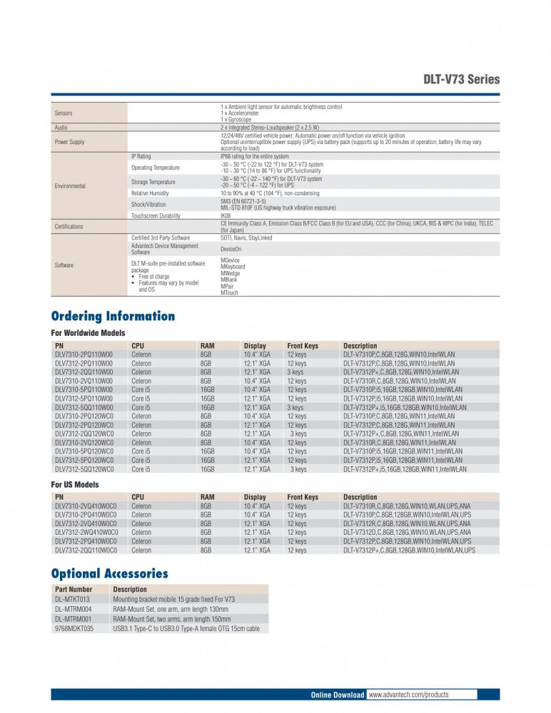 DLT-V73 technical documentation page 2