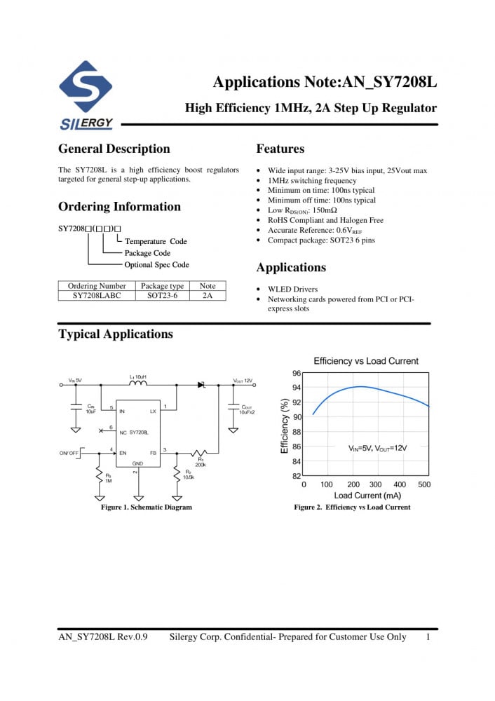 SY7208LABC datasheet page 1
